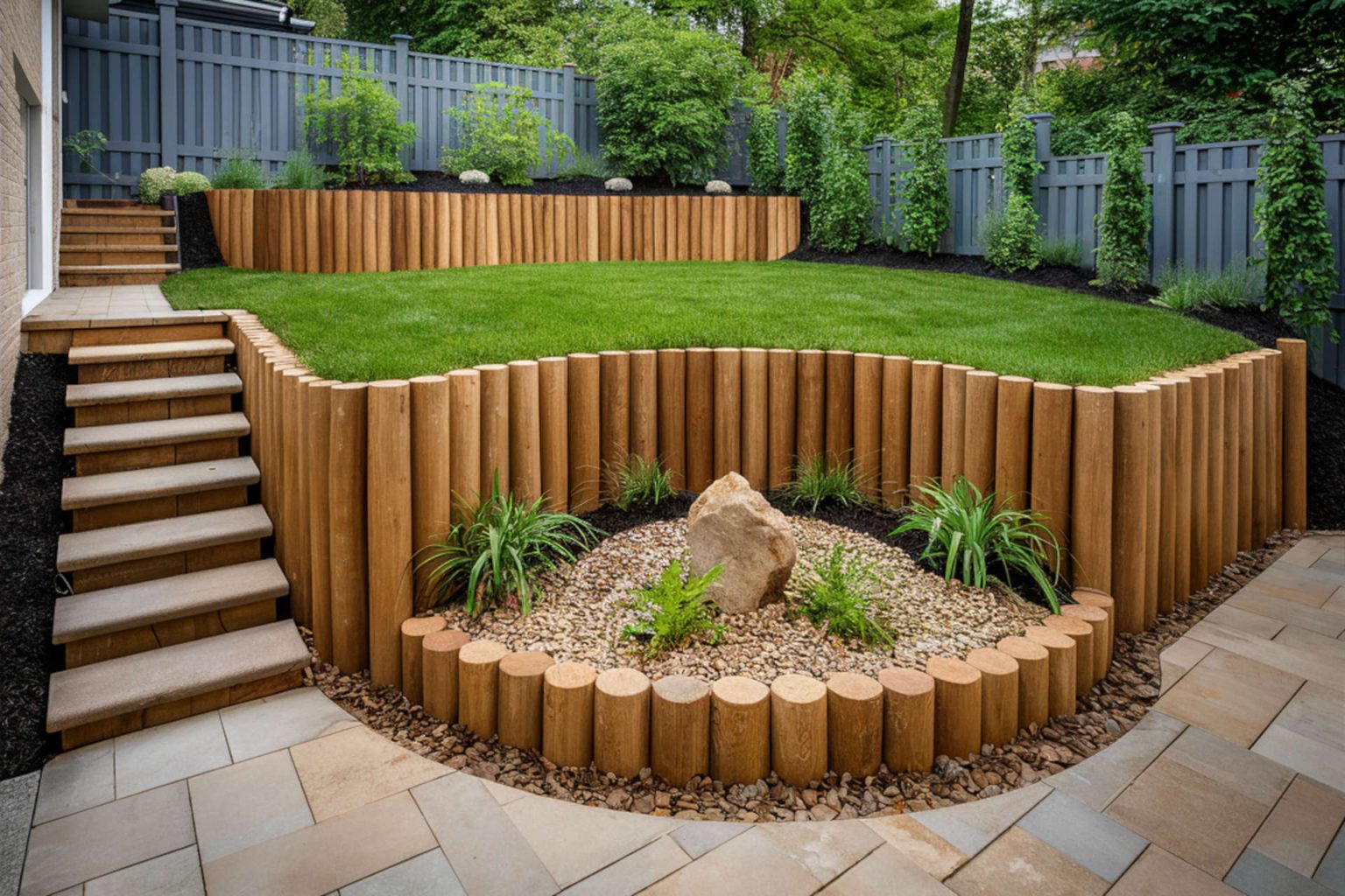Backyard on a Slant? 8 Creative Ways to Level Your Slope - Gardening Latest