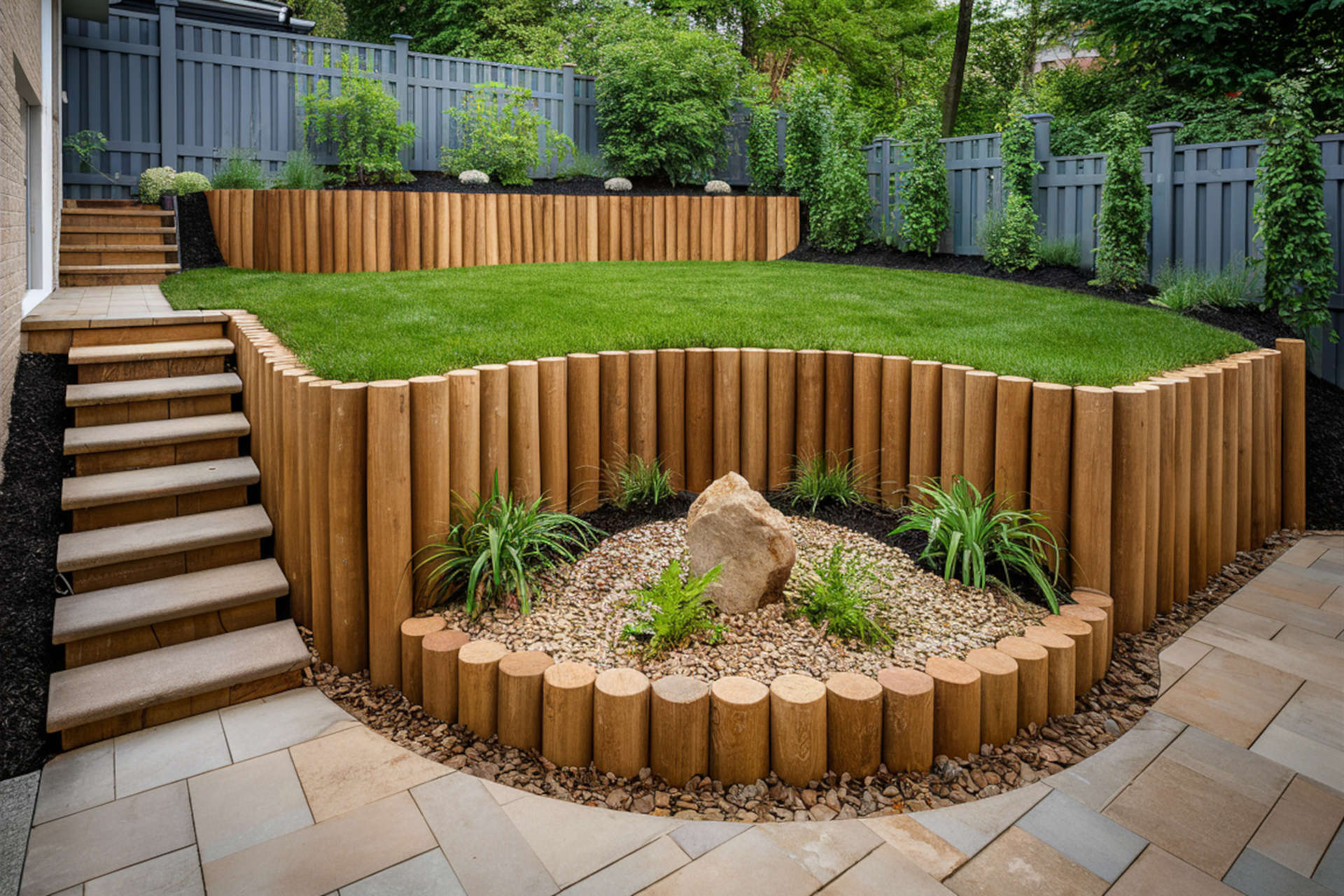 Backyard on a Slant? 8 Creative Ways to Level Your Slope - Gardening Latest