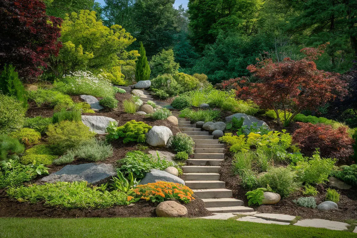 Low Maintenance Hillside Landscaping: Ideas to Save Time - Gardening Latest