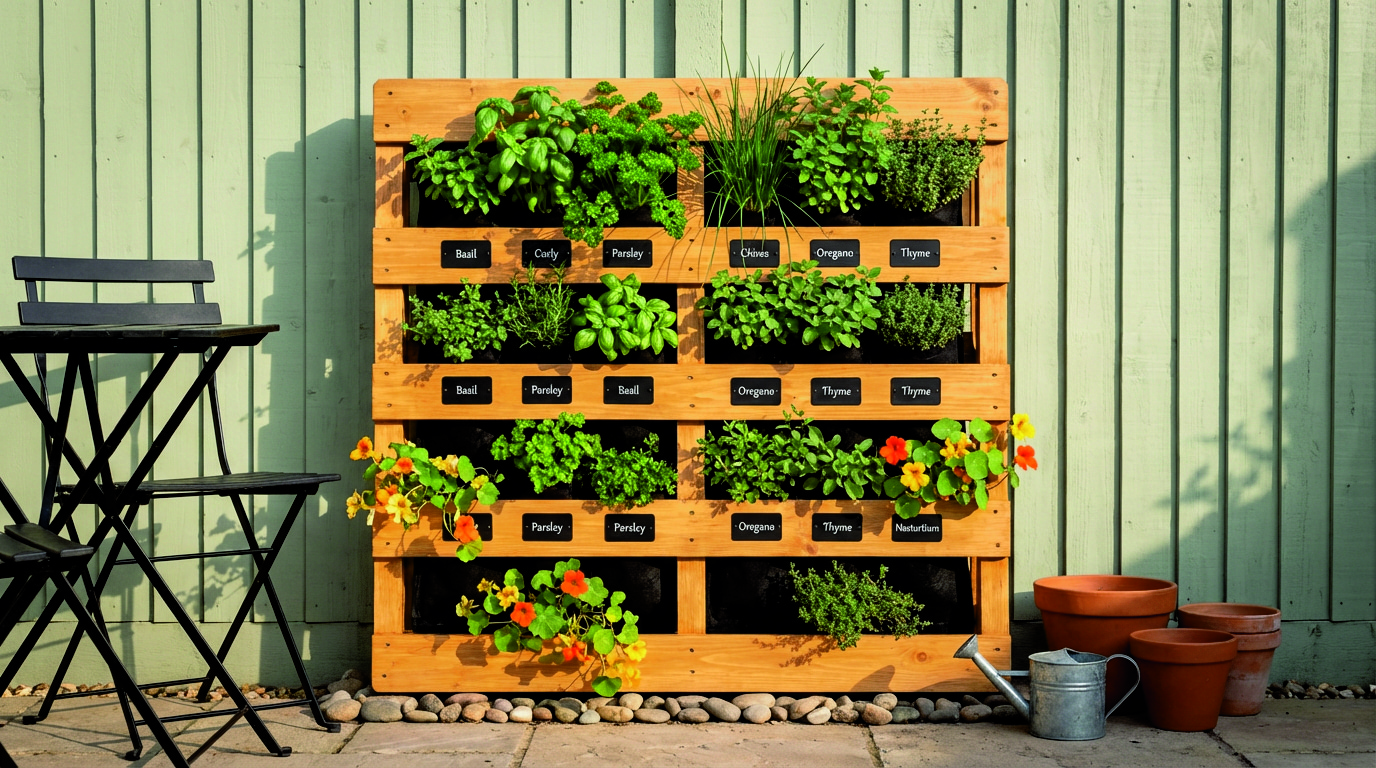 DIY Vertical Pallet Planter: Turn Scrap Wood Into a Living Wall ...