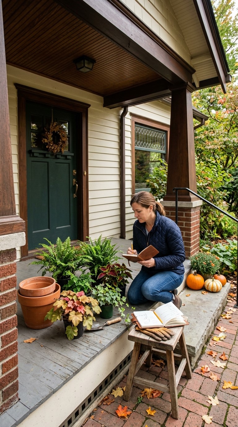 Fall Front Porch Shade Planters for a Warm Welcome in Low Light ...